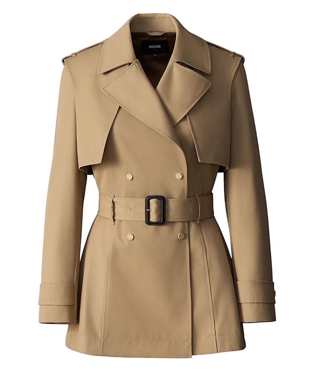 Mackage Adva Mid-Length Belted Trench Coat in Natural | Lyst