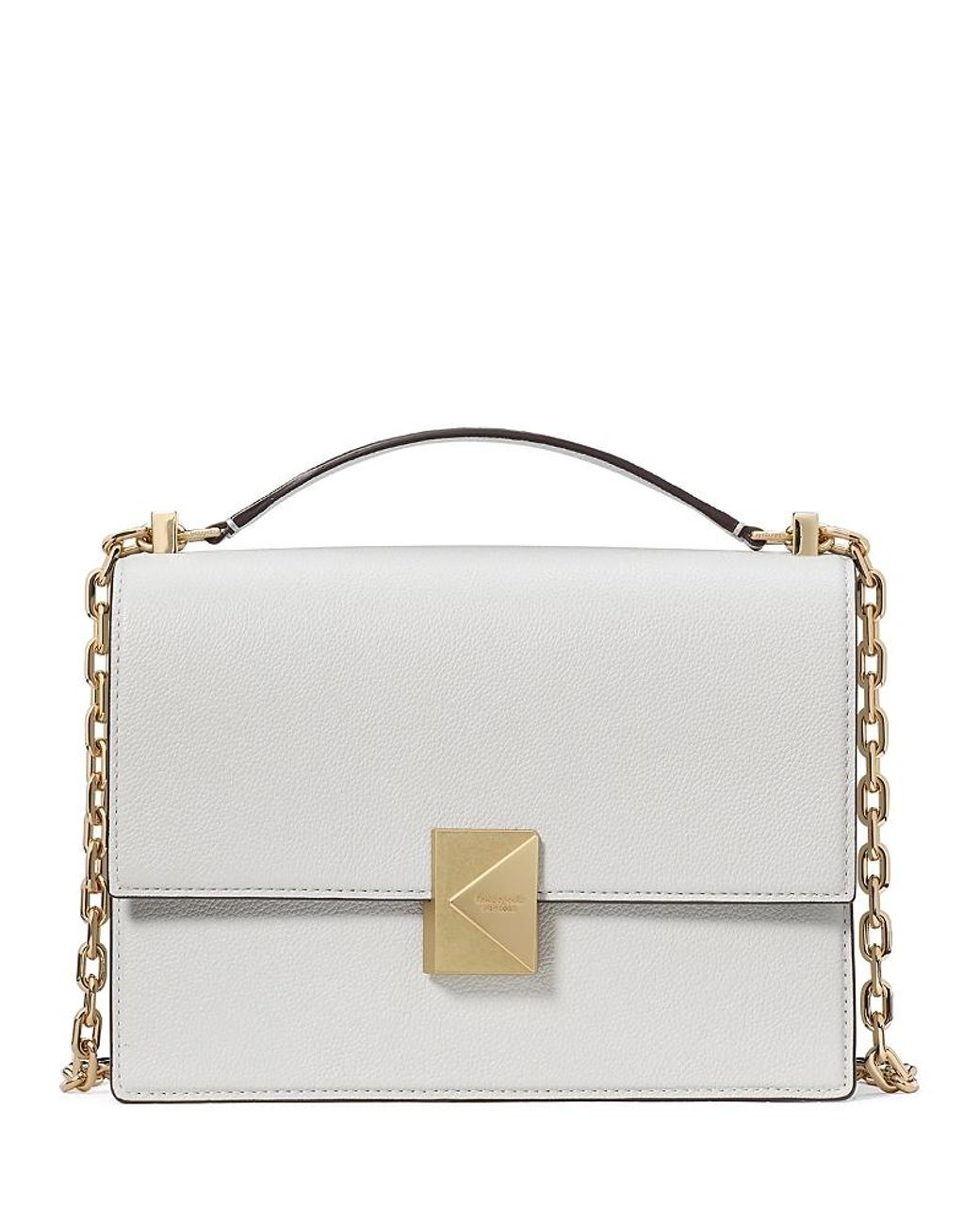 Kate Spade Deco Pebbled Leather Small Chain Shoulder Bag in Metallic | Lyst