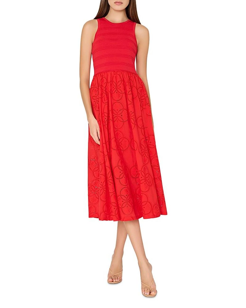 MILLY Embroidered Eyelet Dress | Lyst