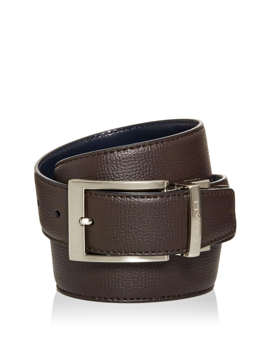 Canali Reversible Leather Belt in Black/Brown (Brown) for Men - Lyst