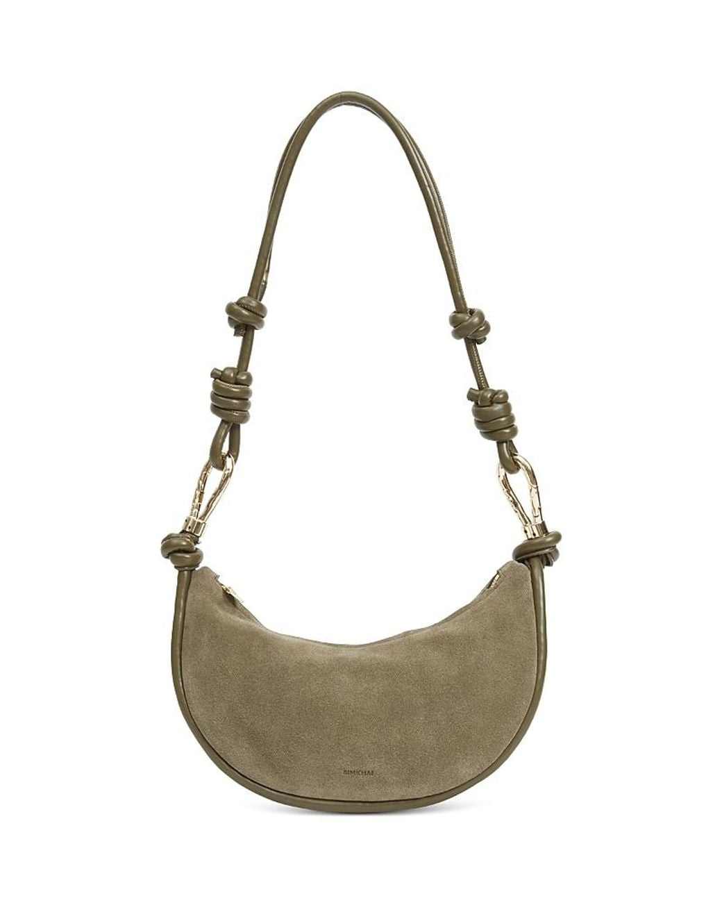 Jonathan Simkhai Avery Suede Shoulder Bag in Gray | Lyst