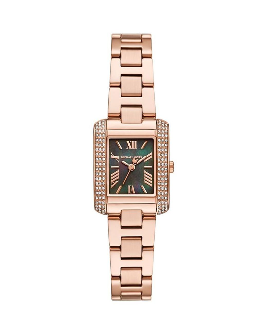 Michael Kors Emery Three Hand Rose Tone Stainless Steel Watch, 23Mm X ...