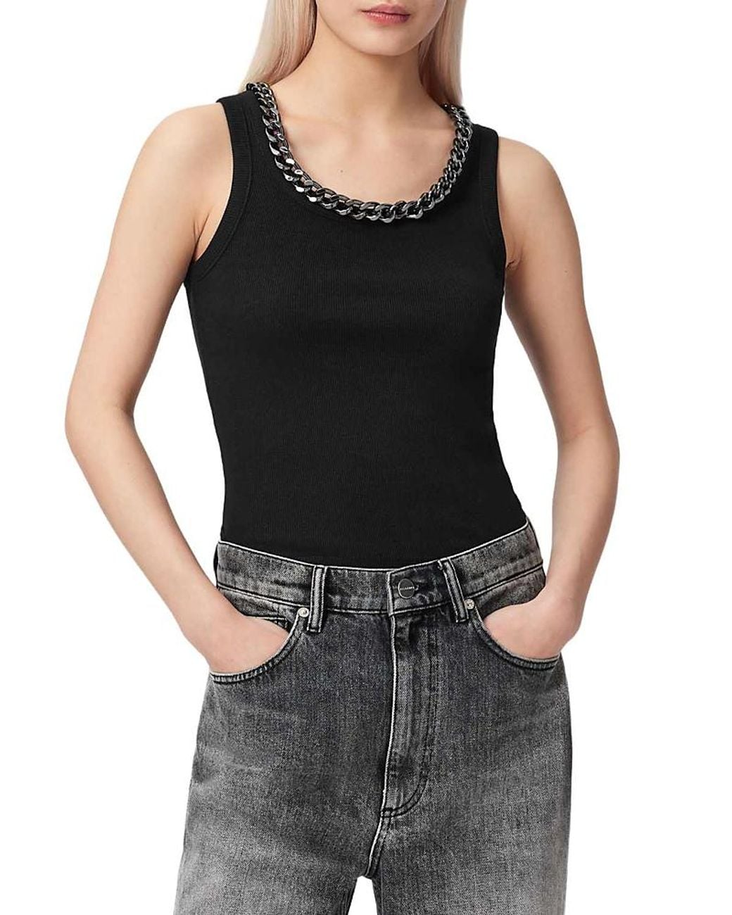 AllSaints Lucy Tank in Black | Lyst
