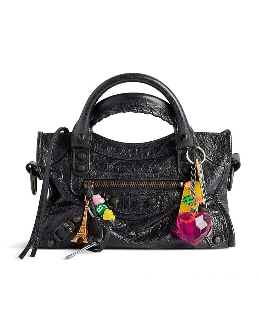 Balenciaga Le City Mini Bag With Charms in Black | Lyst