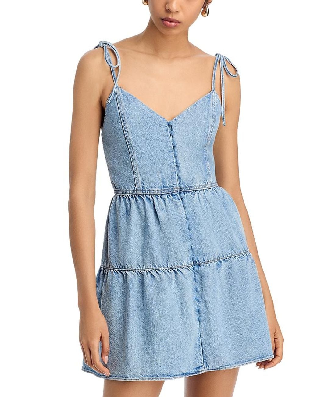Alice + Olivia Shanti Tiered Dress in Blue | Lyst