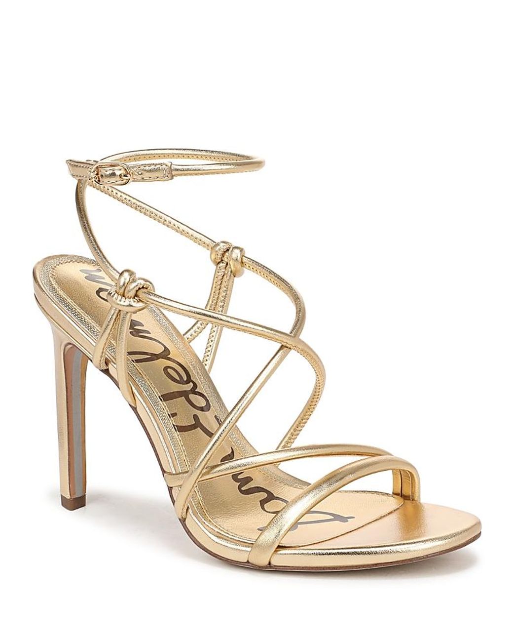 Sam Edelman Isadora Strappy Sandals in Metallic | Lyst