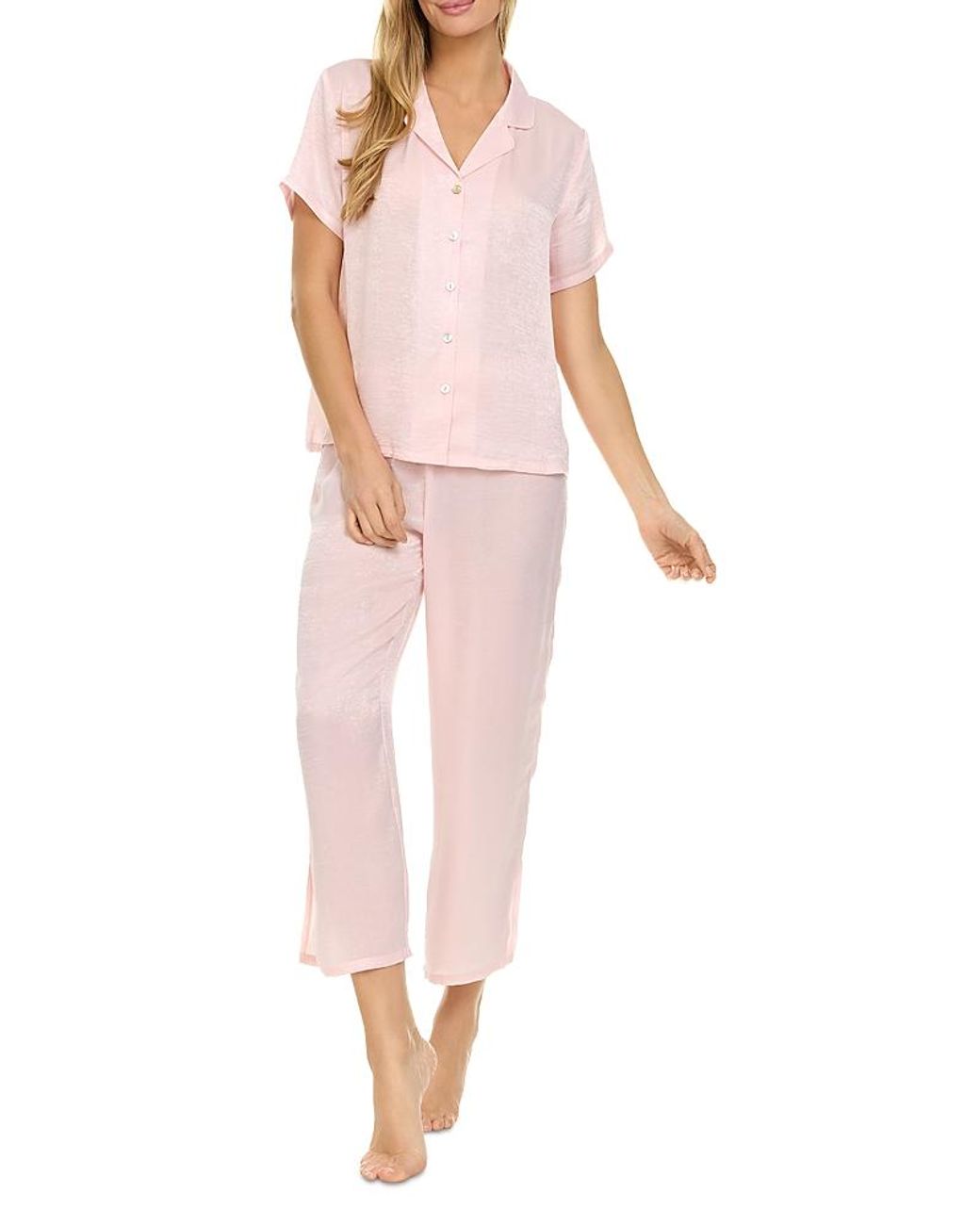 Flora Nikrooz Floral Nikrooz Laurena Capri Pajama Set in Pink | Lyst