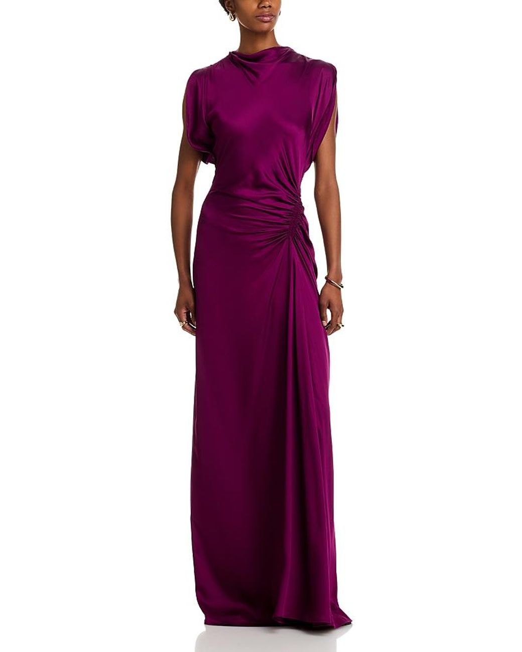 A.L.C. A. L.C. Nadia Ruched Gown in Purple | Lyst