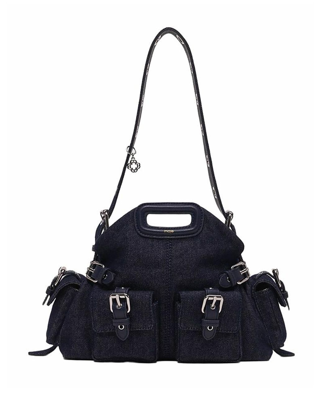 Maje Miss M Pockets Denim Bag in Blue | Lyst