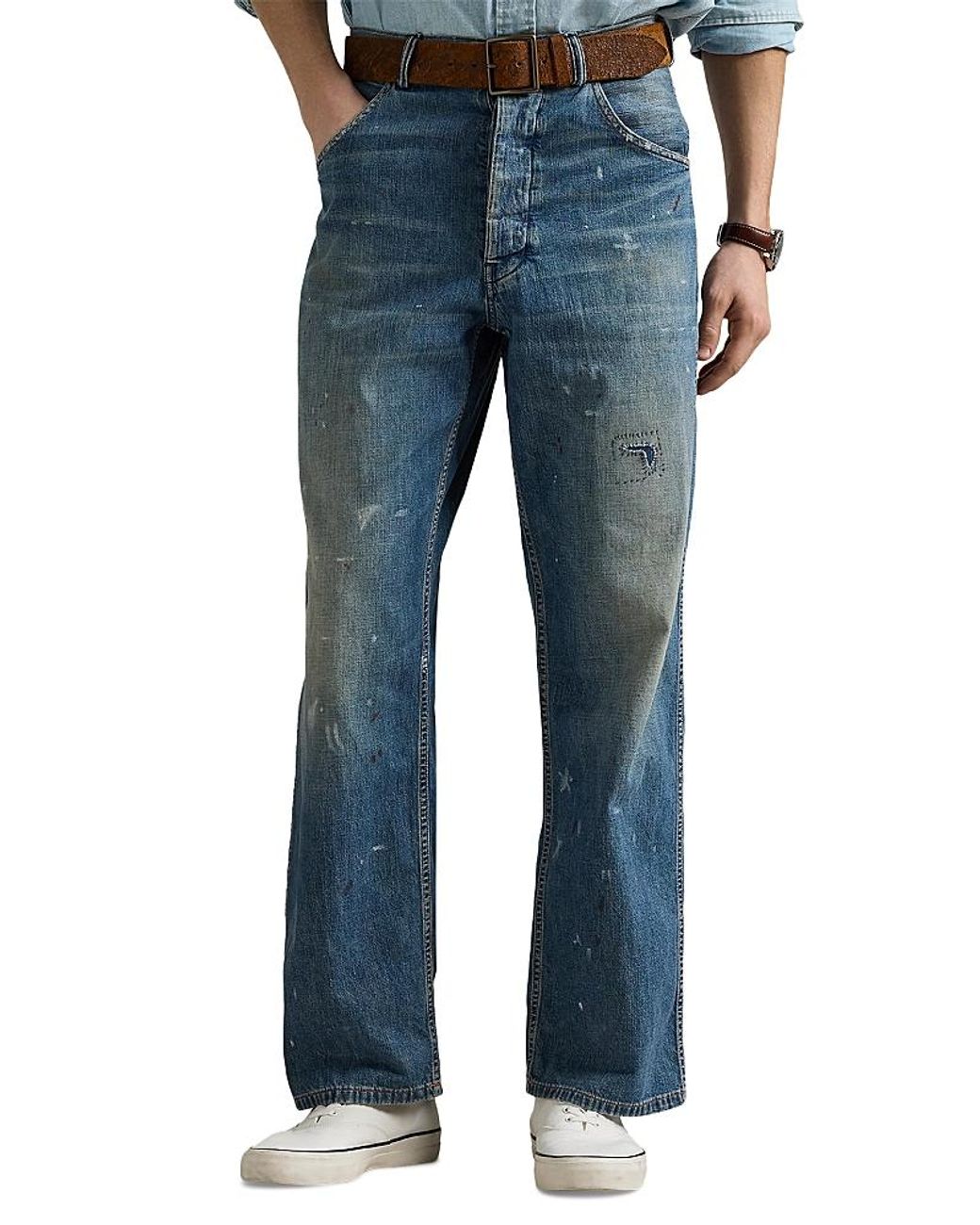 Polo Ralph Lauren Relaxed Fit Distressed Carpenter Jeans in Blue for ...