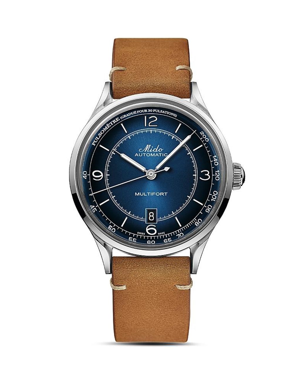 MIDO Multifort Watch, 40Mm in Blue for Men | Lyst