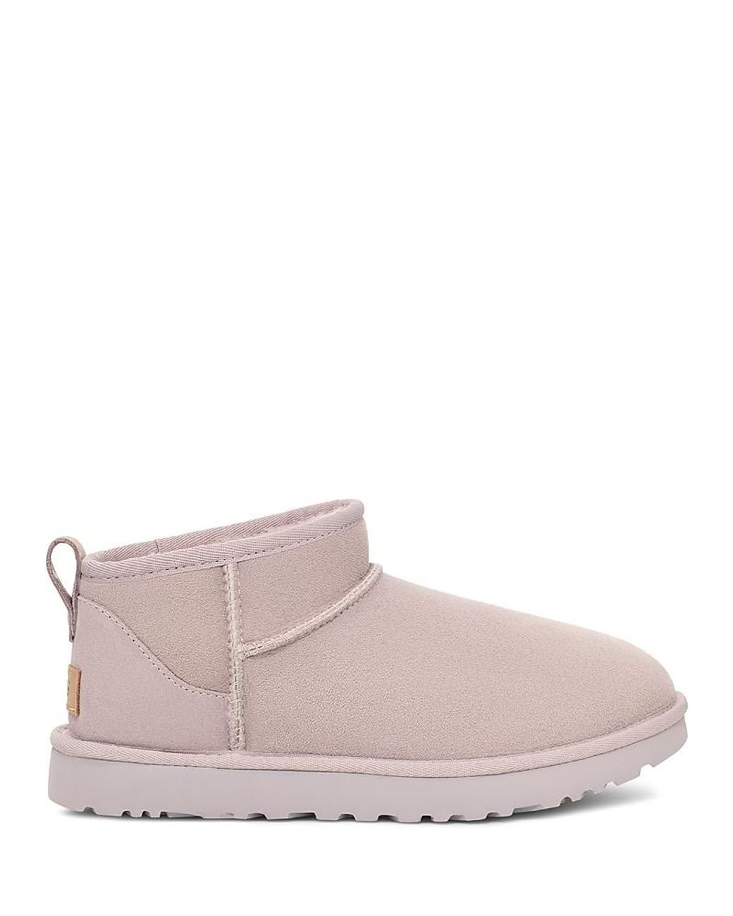UGG Classic Ultra Mini Shearling Booties in Pink | Lyst