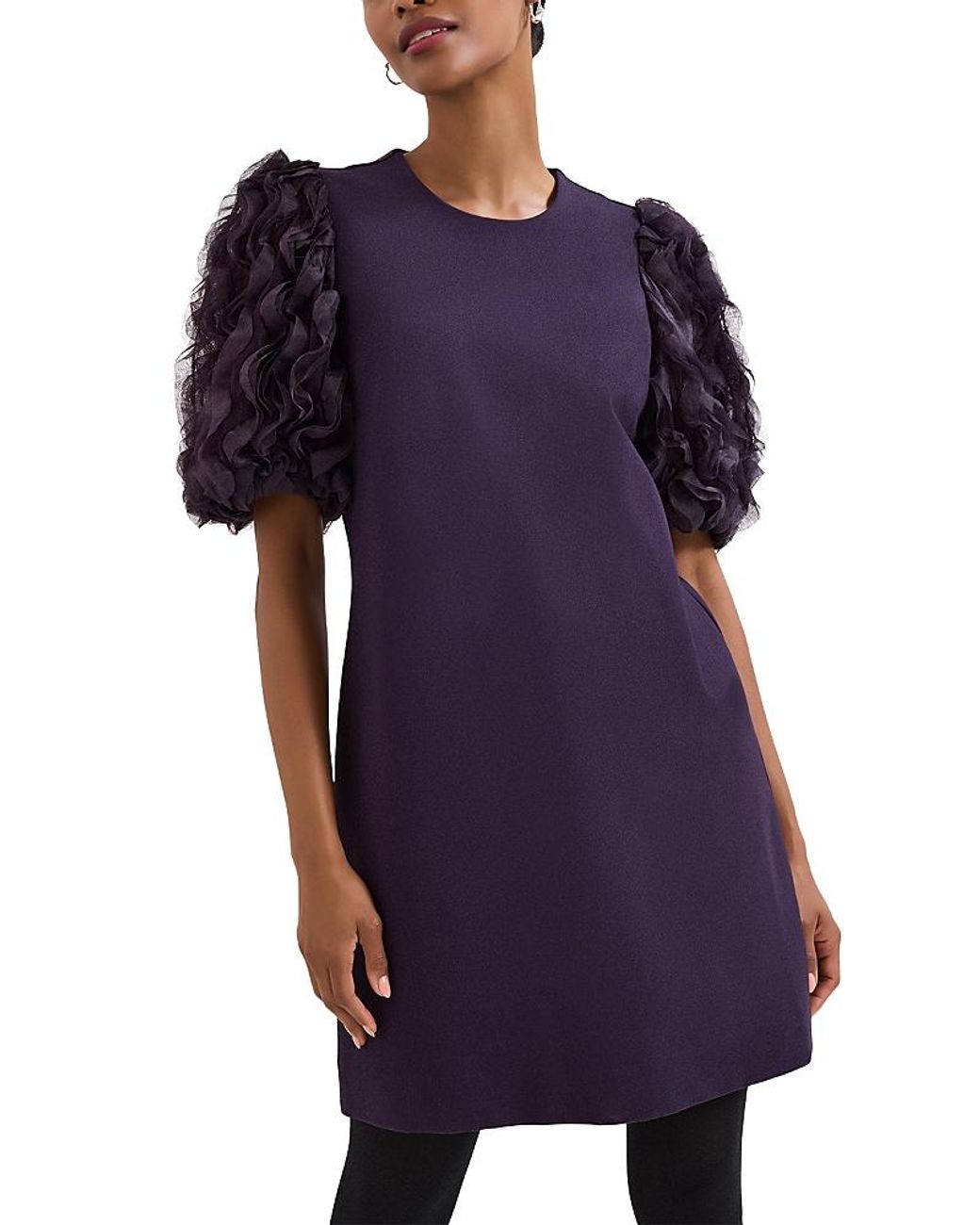 Phase Eight Aida Puff Sleeve Dress in Purple | Lyst
