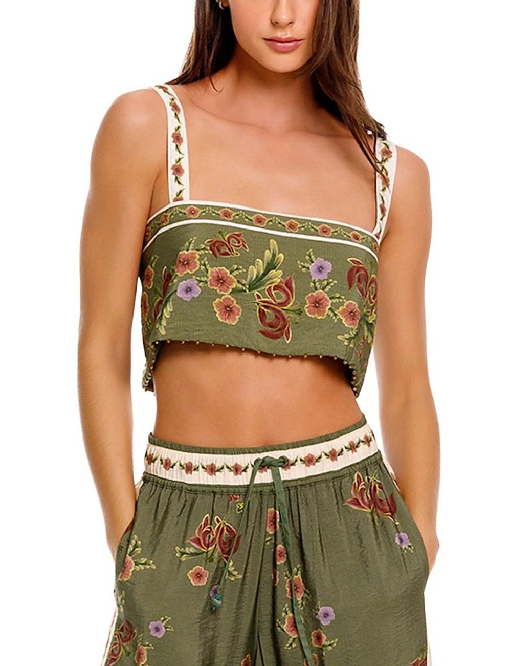 Agua Bendita Senja Aura Handmade Top in Green | Lyst