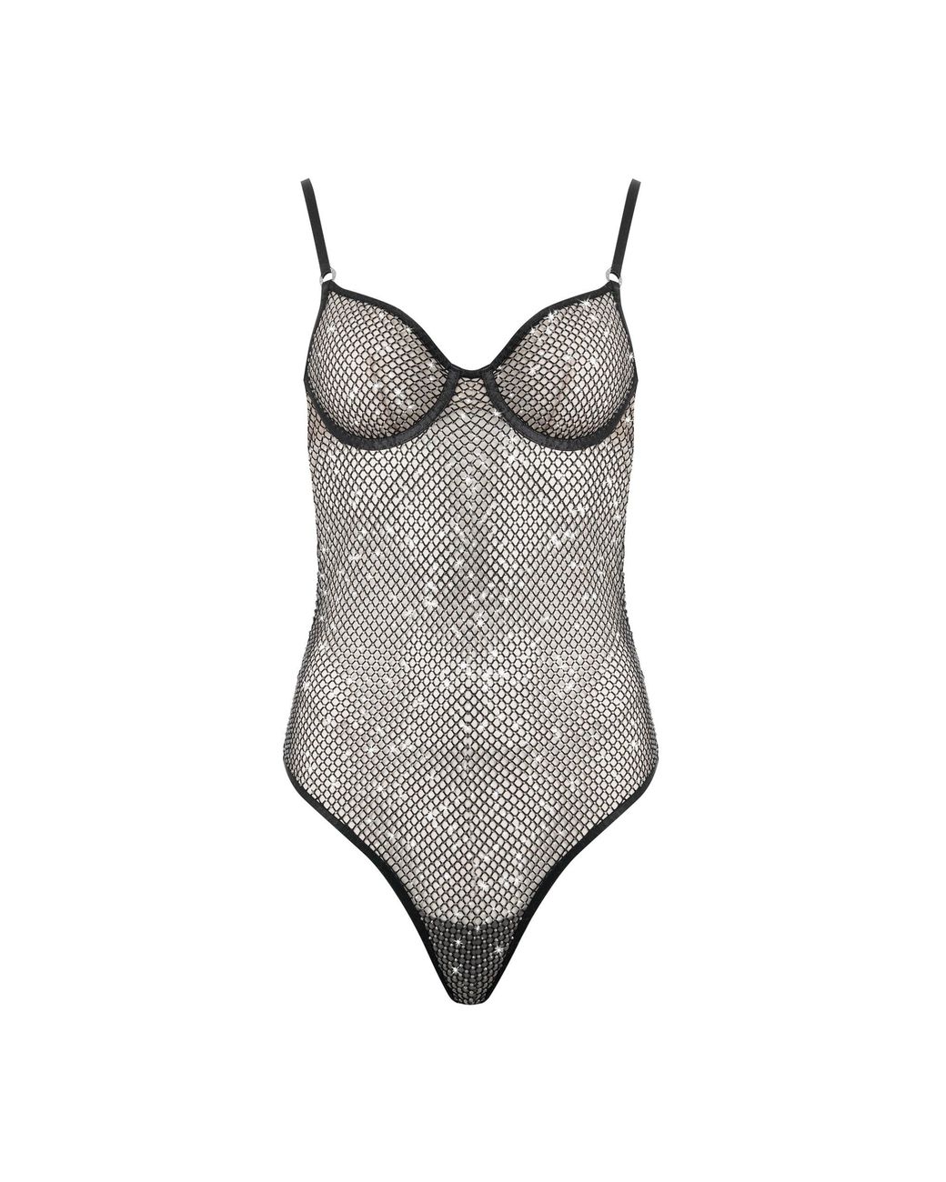Bluebella Noor Sheer Mesh Bodysuit in Gray | Lyst