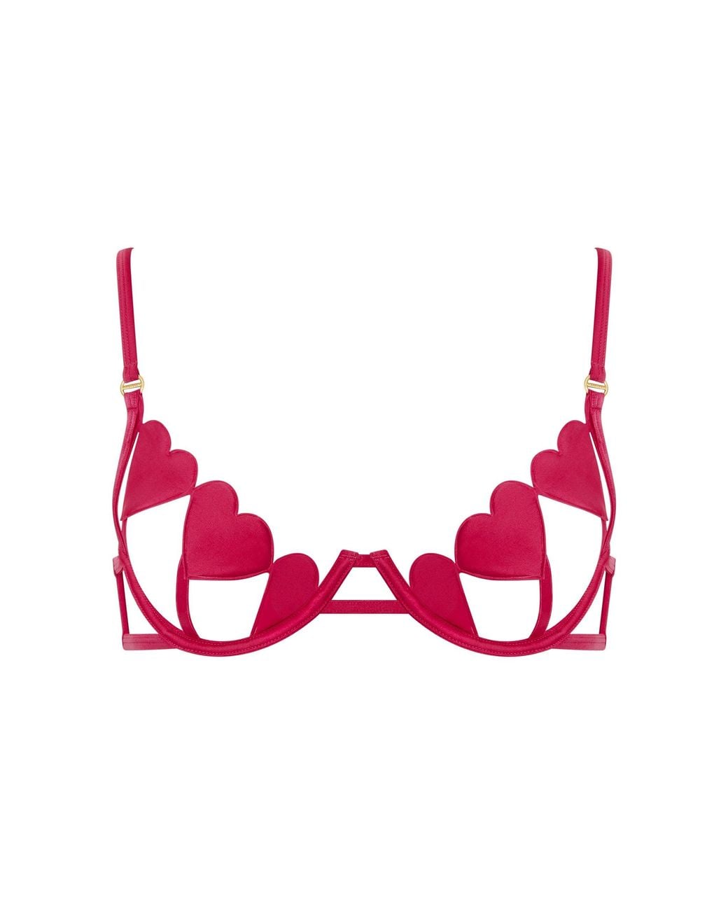 Bluebella Gia Open Heart Bra in Red | Lyst