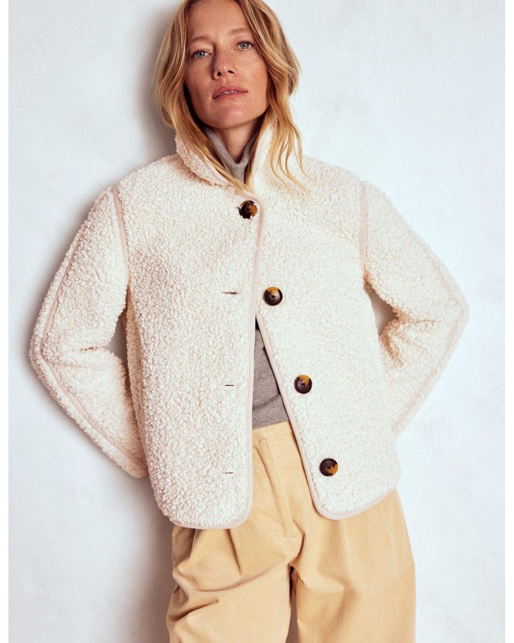 Boden Borg Jacket in Natural | Lyst