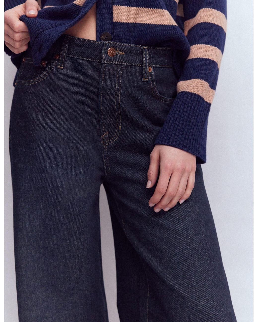 Boden Relaxed Wide Leg Jeans in Blue | Lyst