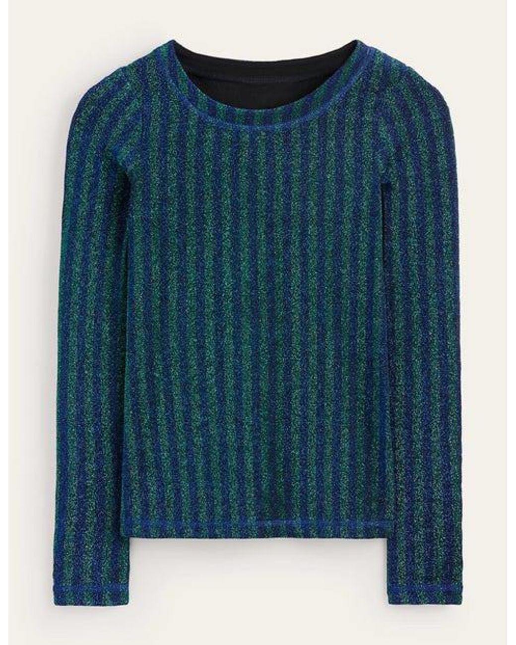 Boden Mia Metallic Top Blue, Green | Lyst