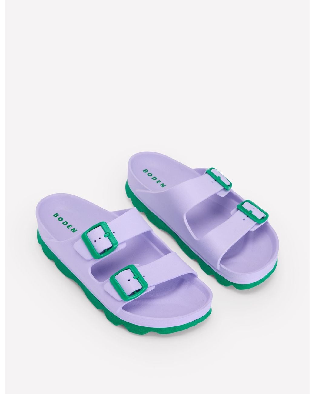 Boden Lyla Double Buckle Sliders in Blue | Lyst