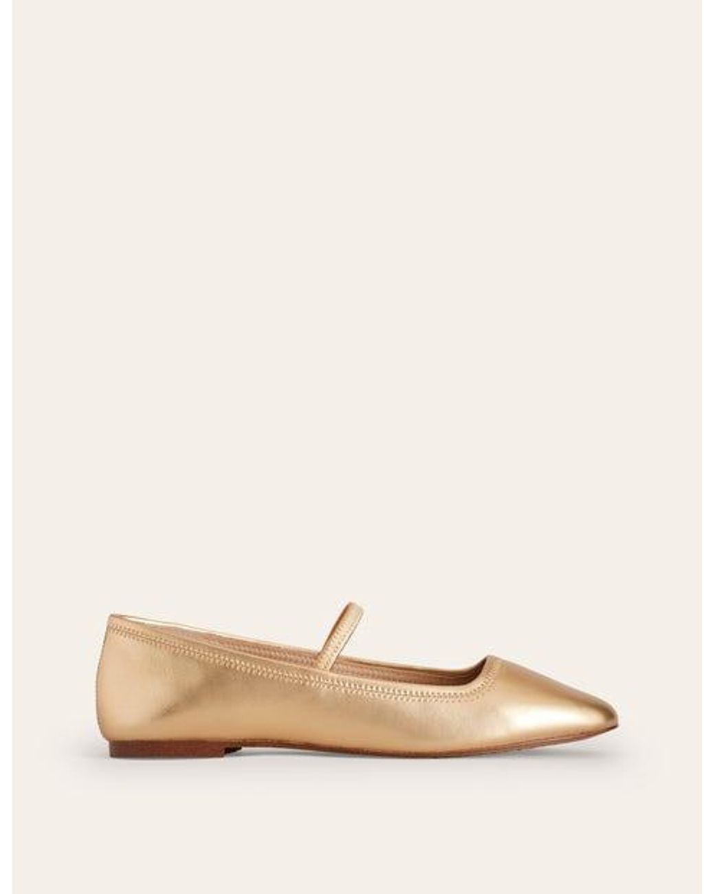 Boden Mary Jane Ballet Flat in Natural | Lyst