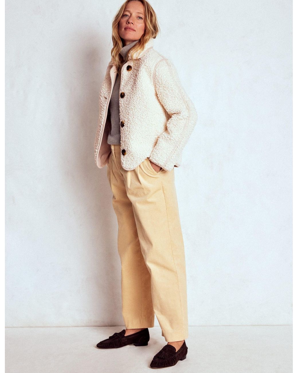 Boden Borg Jacket in Natural | Lyst
