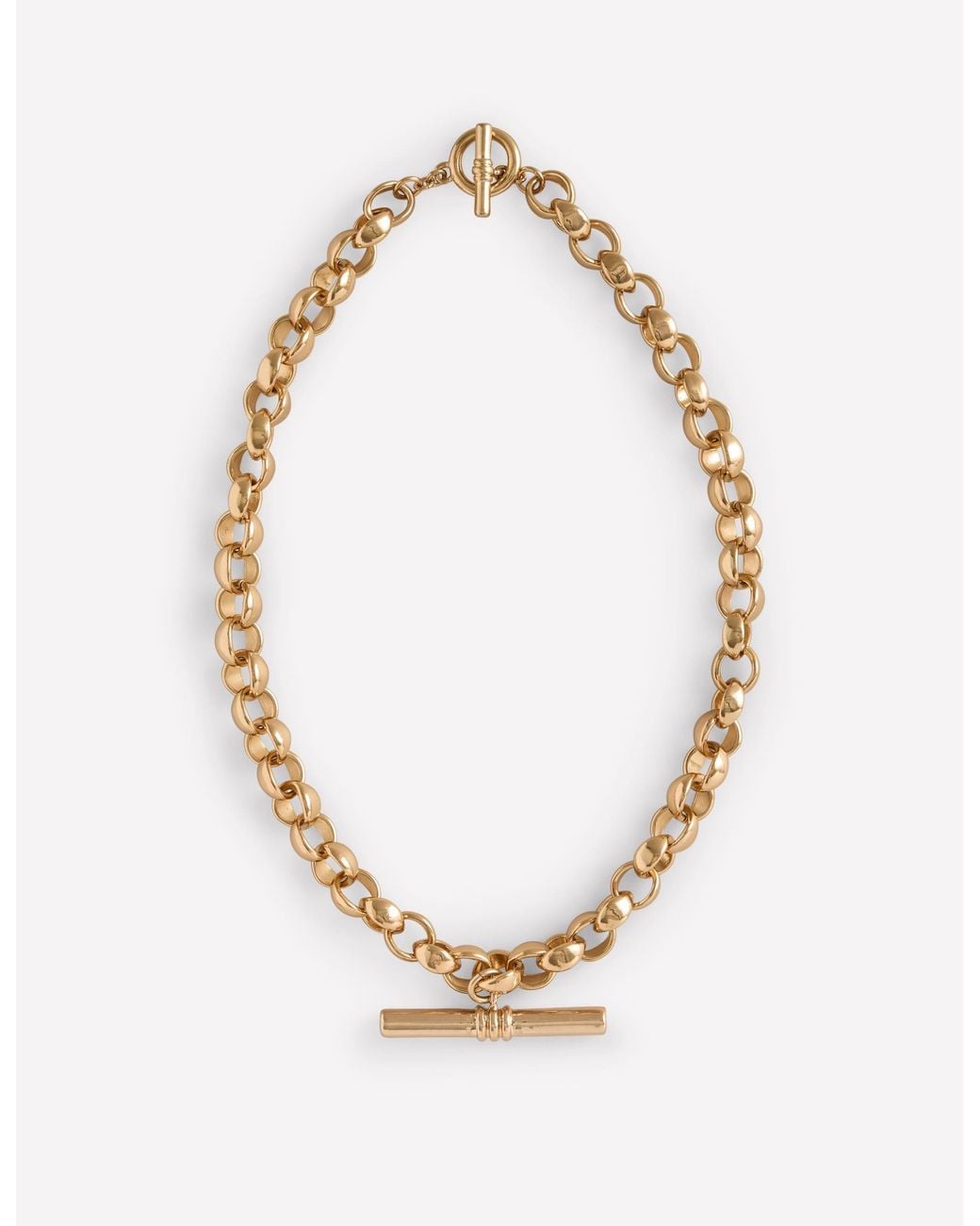 Boden Chunky T-Bar Chain Necklace in Metallic | Lyst