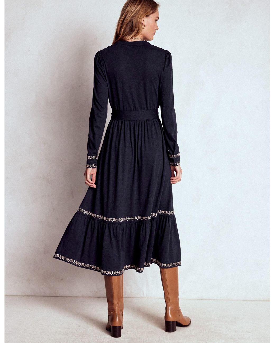 Boden Edwina Jersey Shirt Dress in Blue | Lyst UK