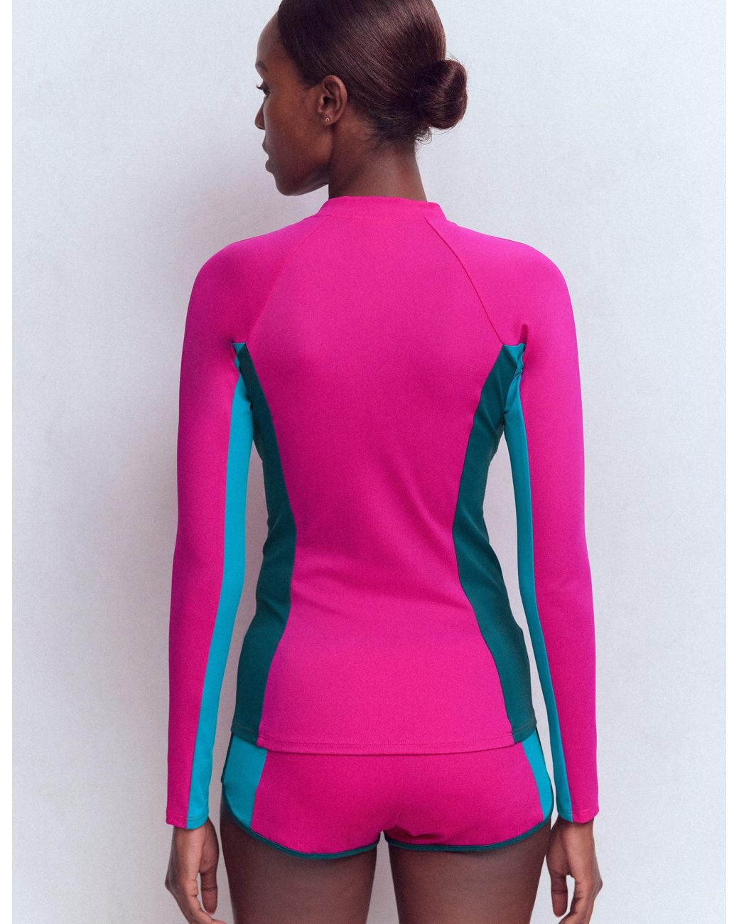 Boden Long Sleeve Rash Guard Top in Pink | Lyst