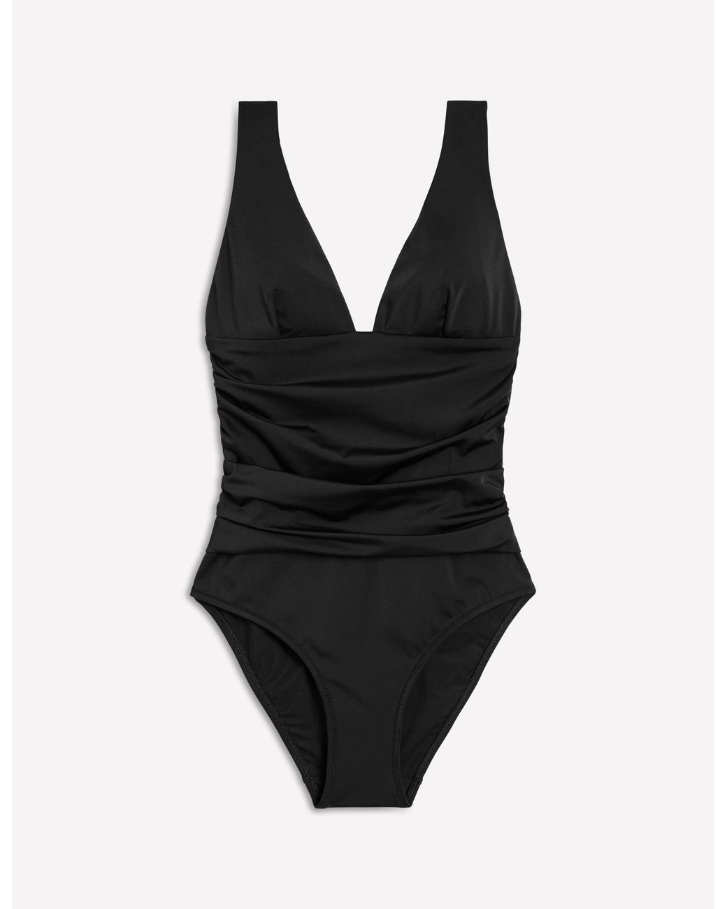 Boden Mykonos Deep V Swimsuit in Black | Lyst