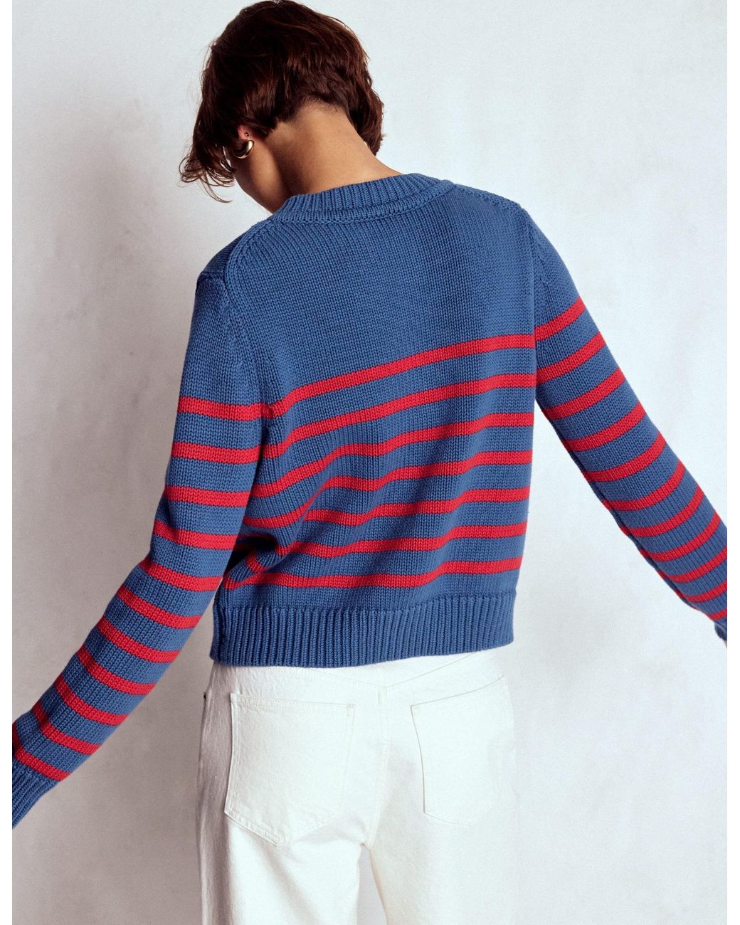 Boden Lucy Chunky Cotton Cardigan in Blue | Lyst UK