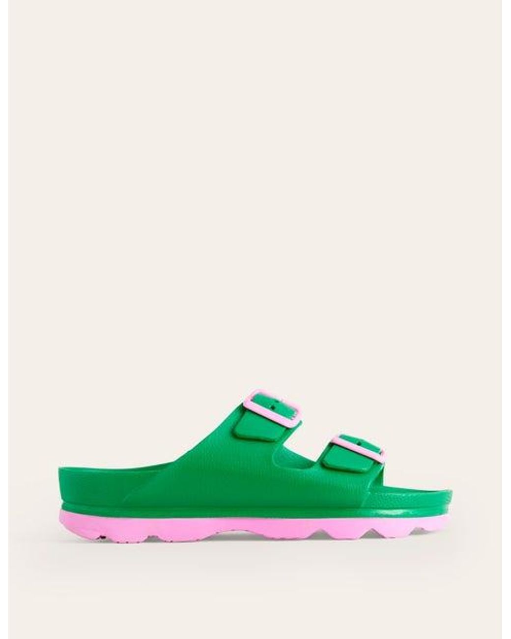 Boden Lyla Double Buckle Sliders in Green | Lyst