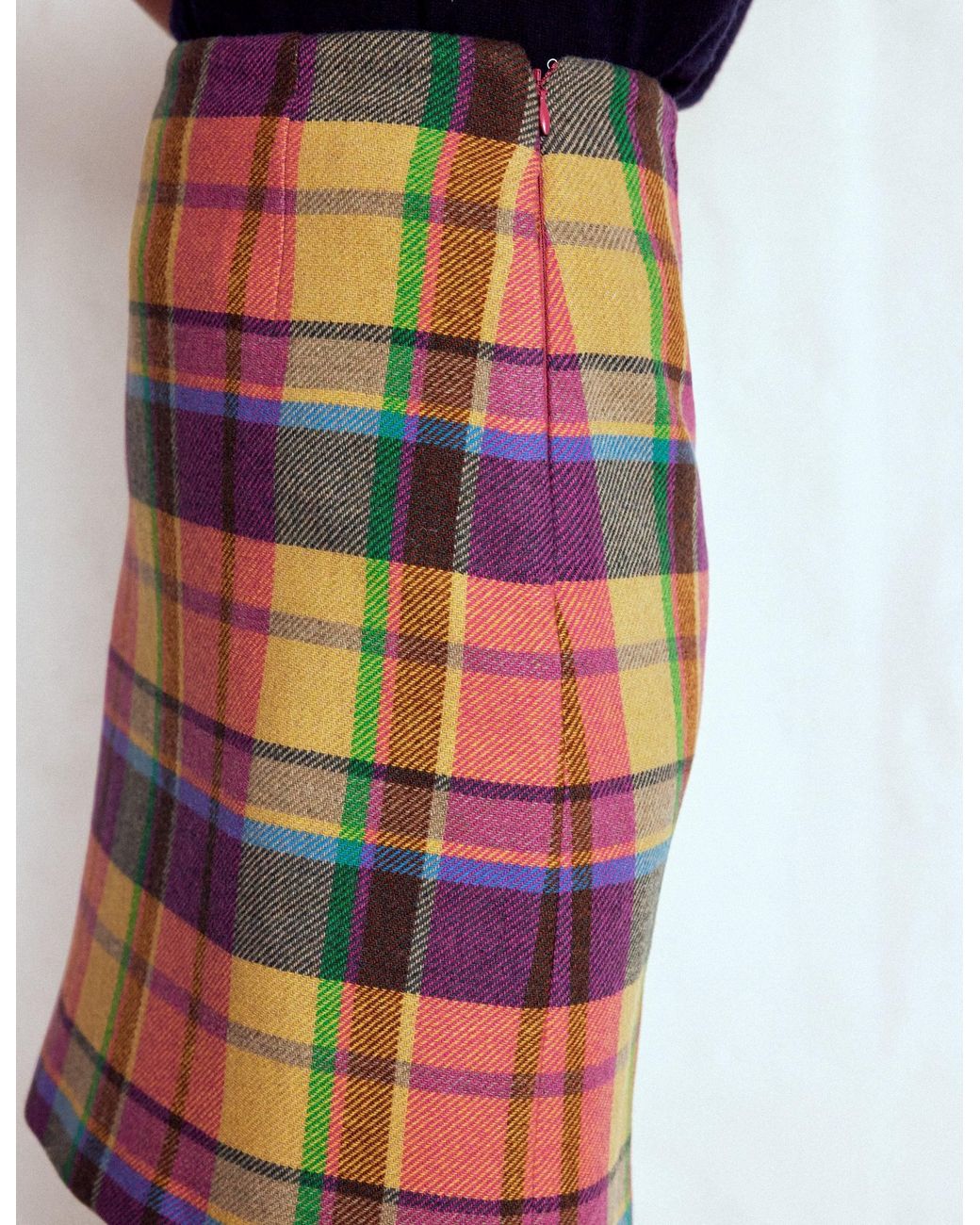 Boden Wool A Line Mini Skirt in Red | Lyst