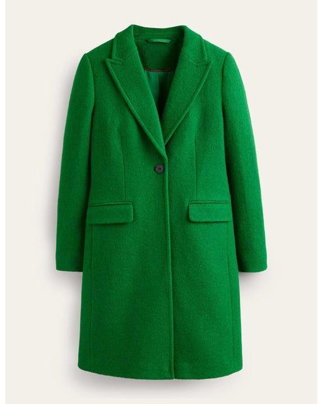 Boden Canterbury Textured Coat in Green | Lyst