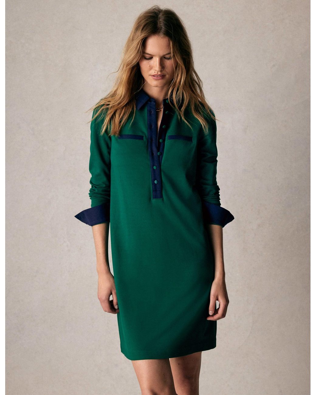 Boden Georgina Ponte Dress in Green | Lyst