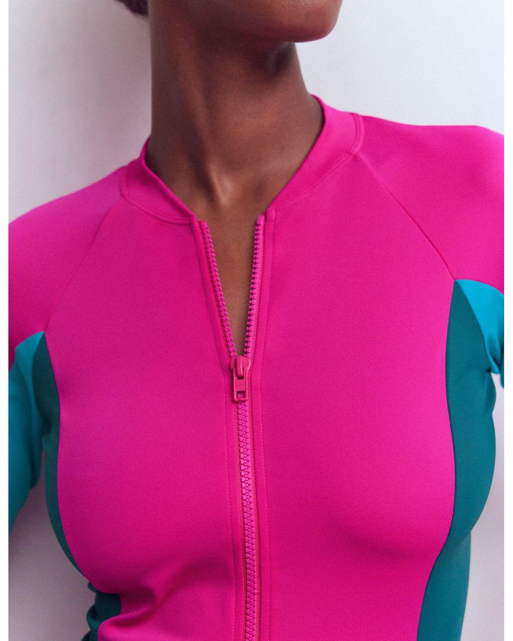 Boden Long Sleeve Rash Guard Top in Pink | Lyst