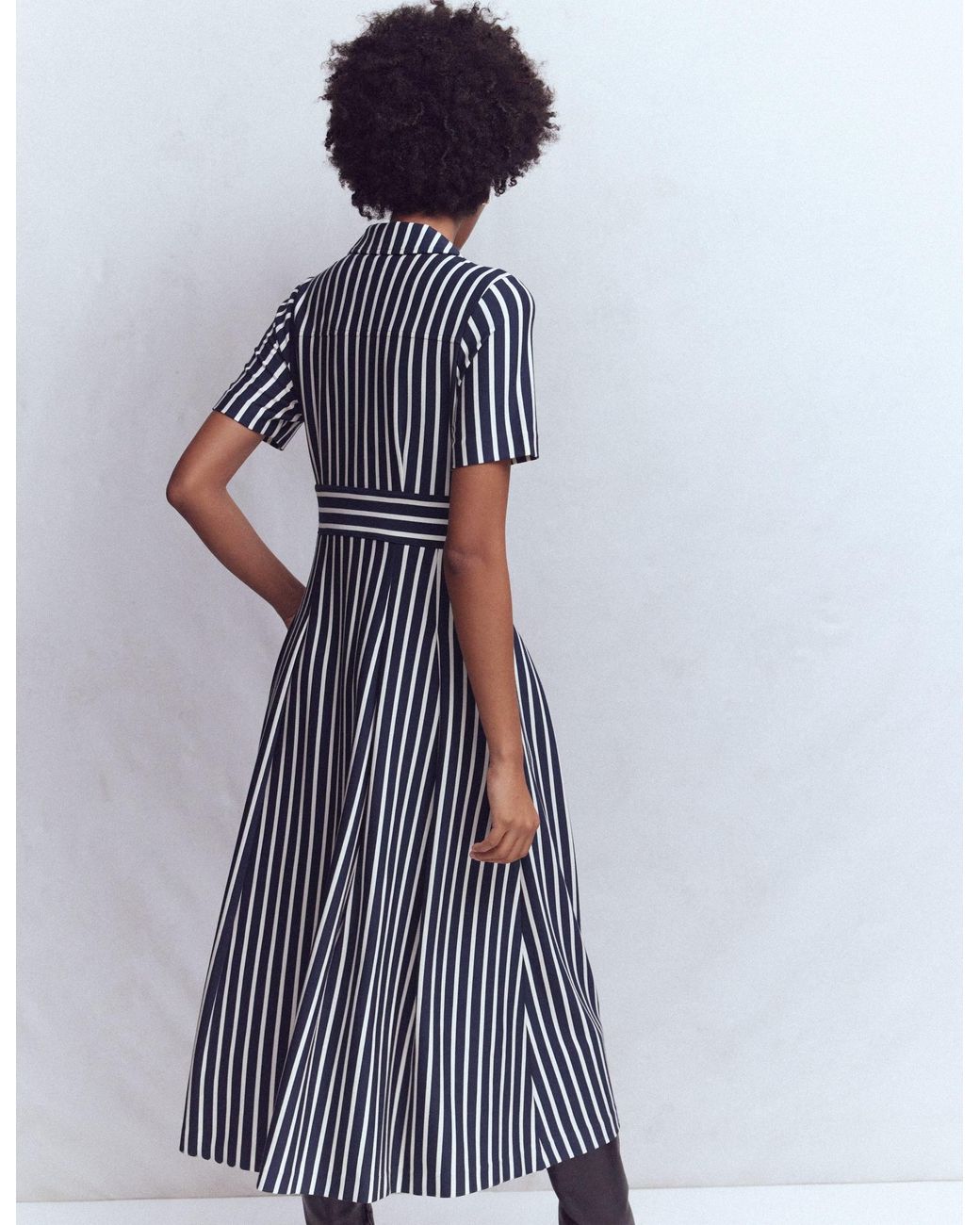 Boden Bridget Ponte Shirt Dress in Blue | Lyst UK