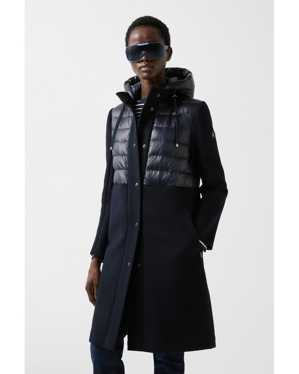 Bogner Isy Wool Quilted Coat in Blue for Men | Lyst