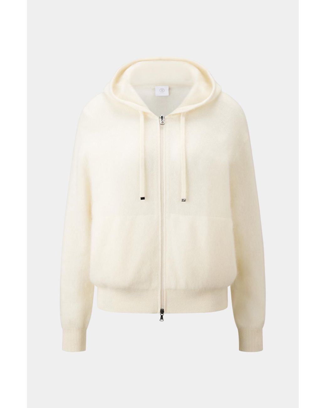 Bogner Sissi Cashmere Hoodie Jacket in Natural | Lyst