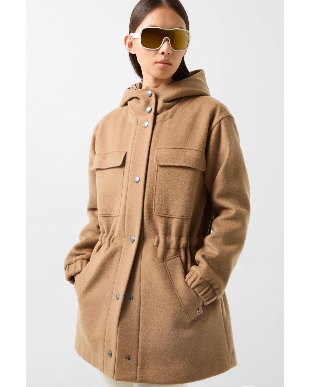 Bogner Imilia Double-faced Coat in Natural | Lyst
