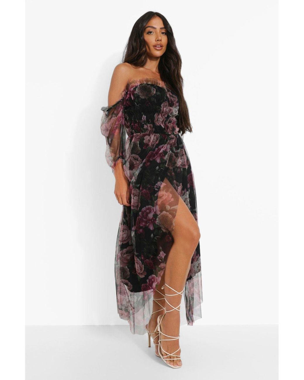 Floral Mesh Maxi Dress Dresses Images 2022 Page 2