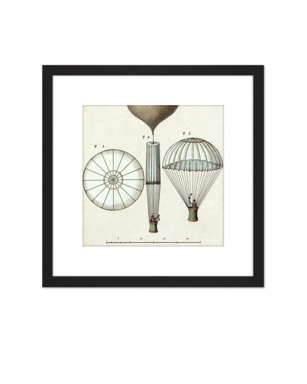 BoohooMAN Artery8 Garnerin First Parachute 1797 Diagram Illustration ...