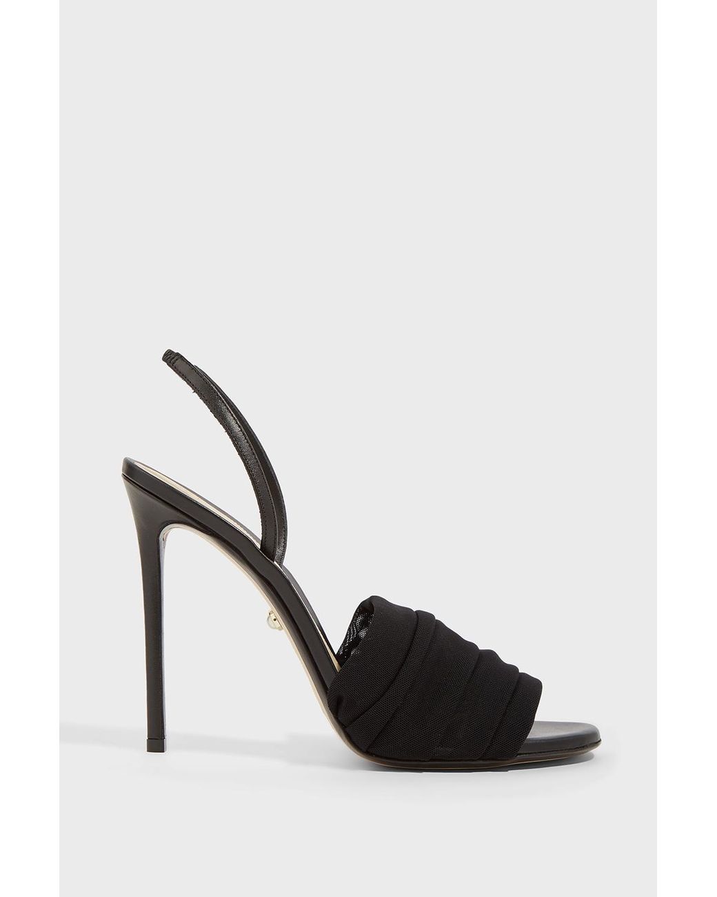 ALEVI Olivia Tulle Slingback Heels in Black - Lyst