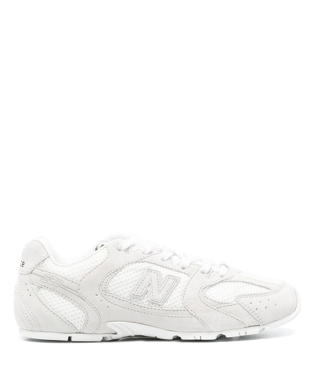 Miu Miu X New Balance 530 Sl Panelled Sneakers - Women's - Fabric/leather/rubberleather in White ...