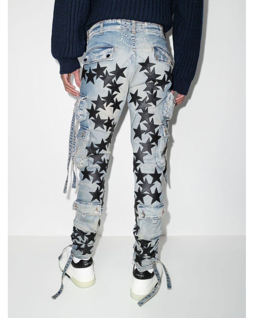 Amiri Chemist Star Cargo Jeans - Men's - Elastodiene/cotton Amiri Chemist Star Cargo Jeans - Men's - Elastodiene/cotton
