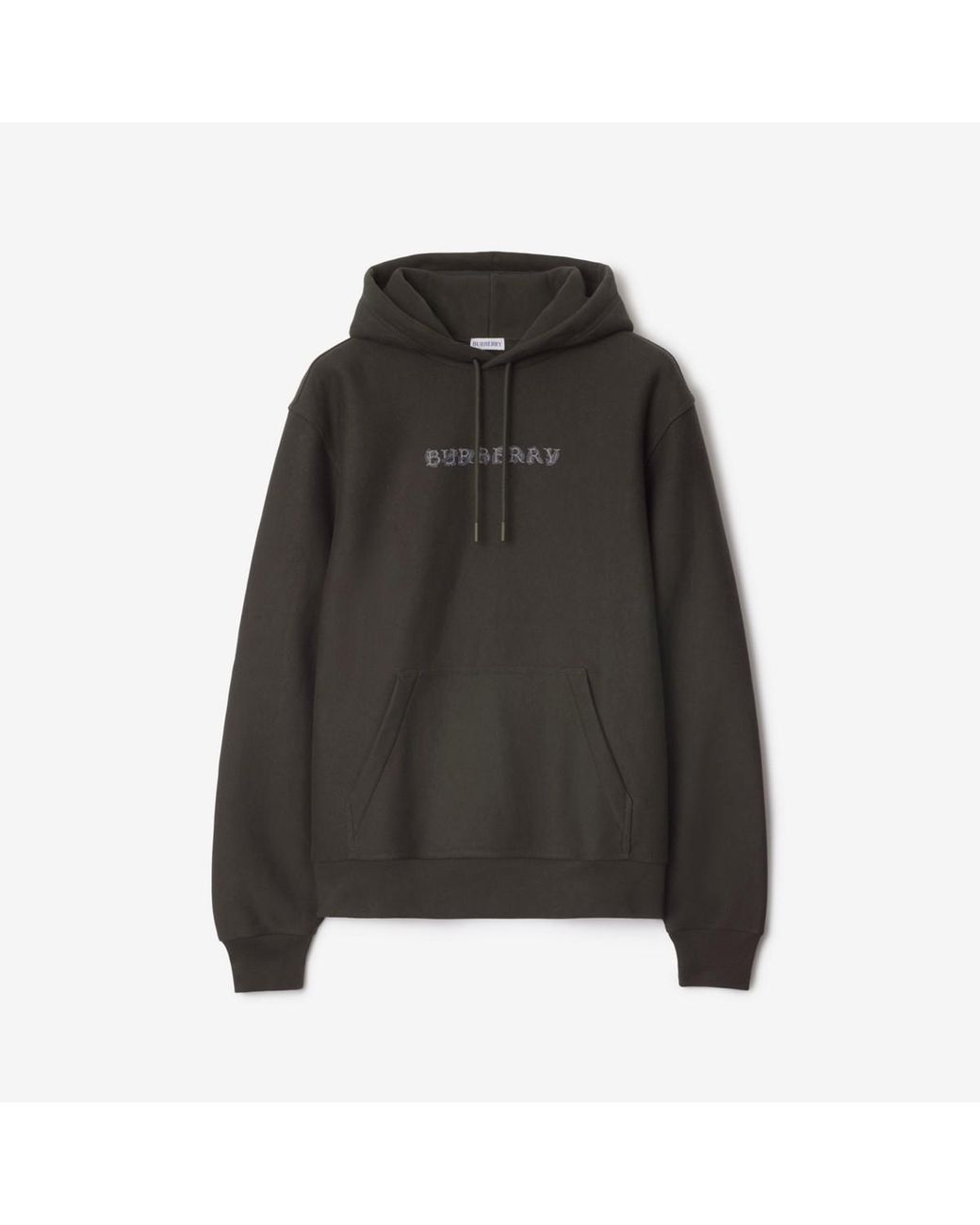 Burberry Paisley Logo Cotton Hoodie in Black for Men | Lyst