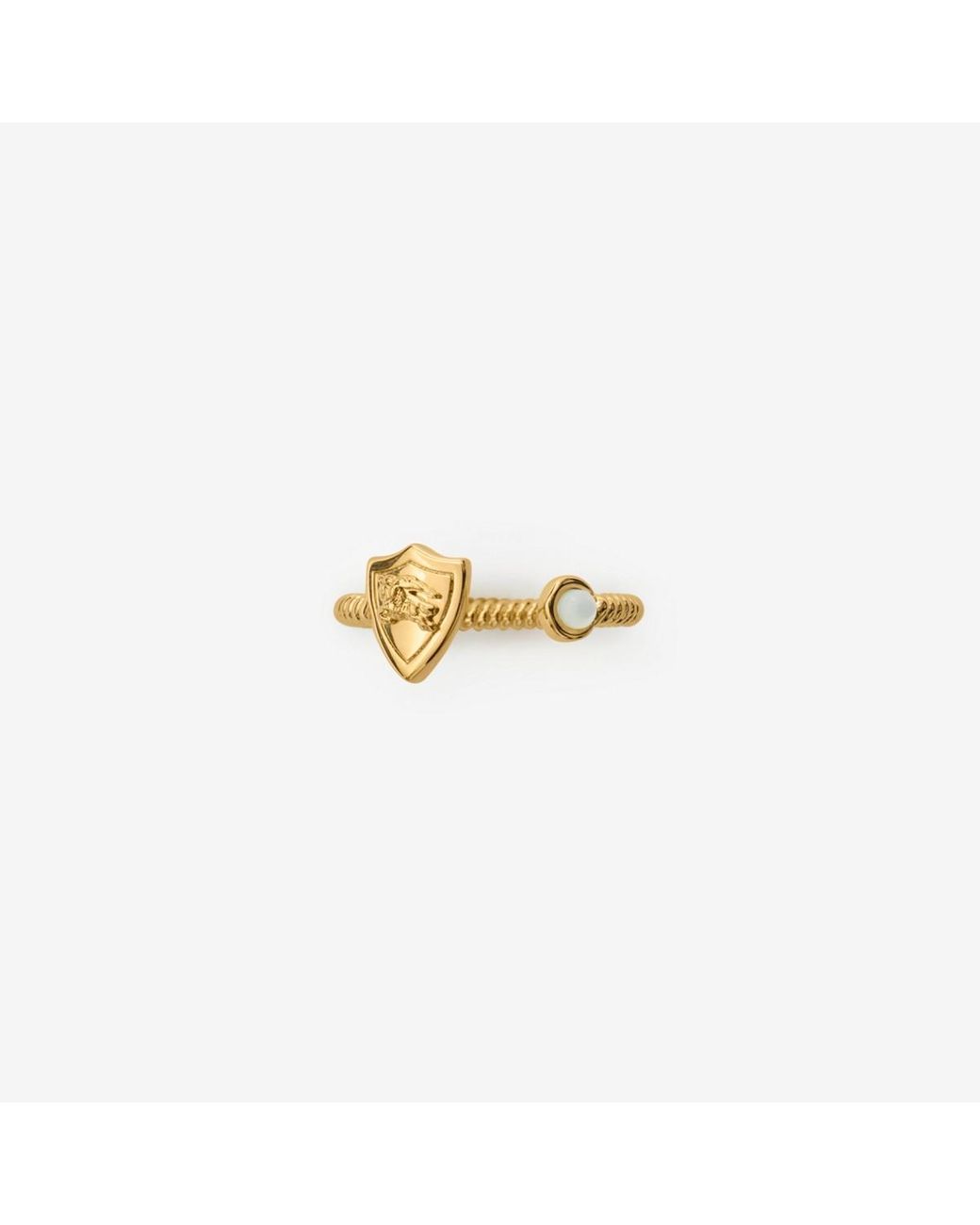 Burberry Ekd Shield Pearl Ring in Metallic | Lyst