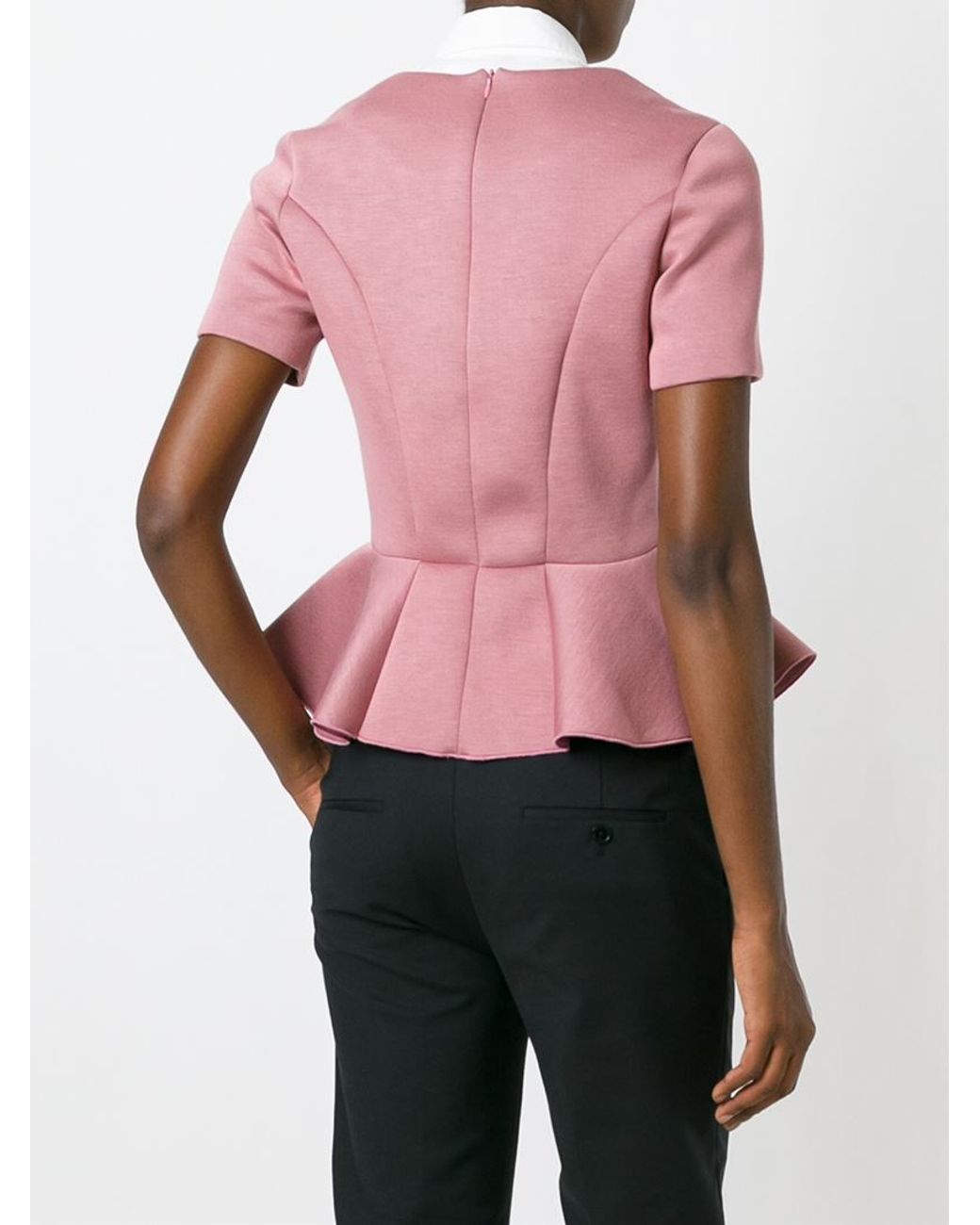 Pink Dressy Peplum Tops