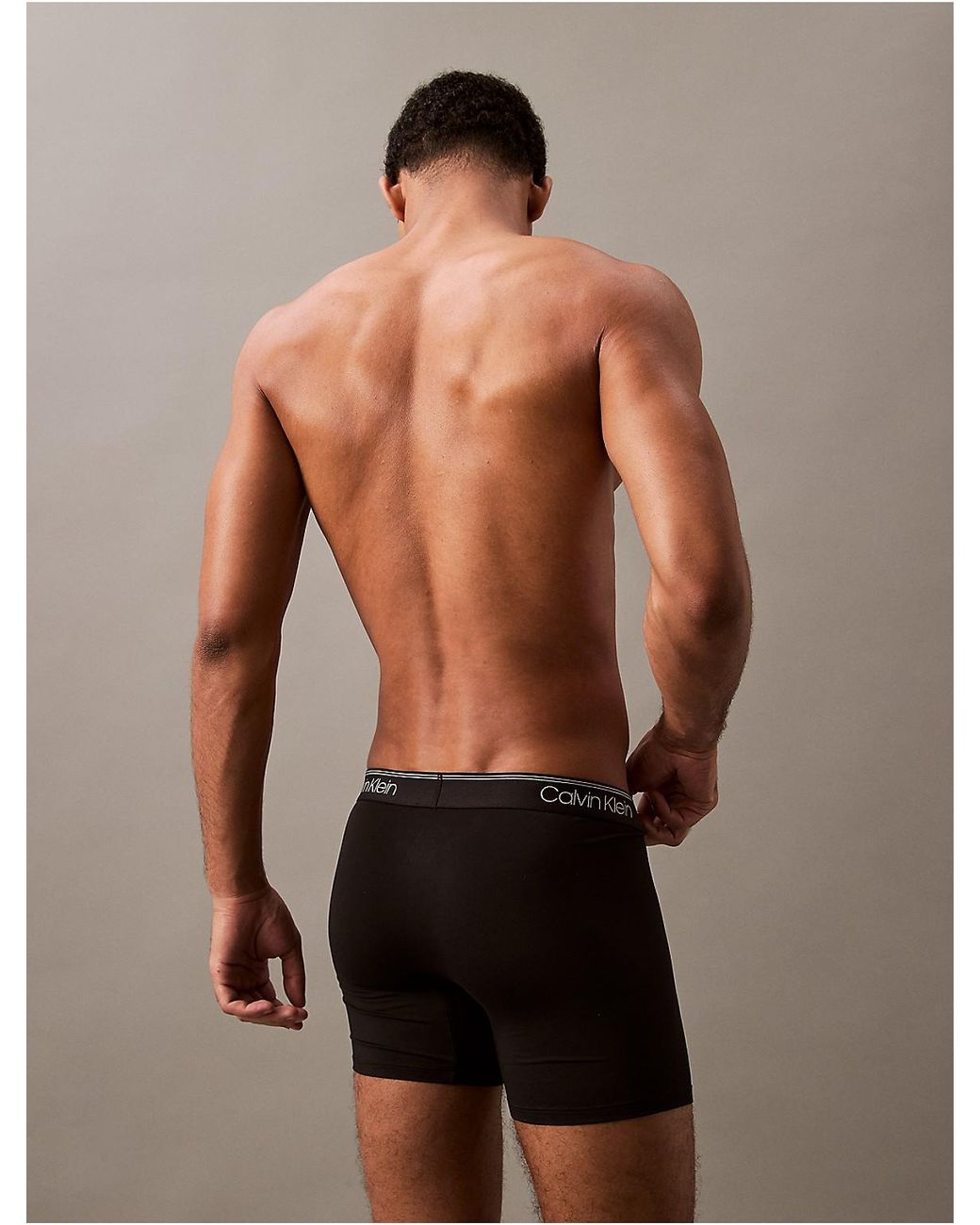 Calvin Klein Micro Stretch 3-Pack Boxer Brief in Black for Men | Lyst