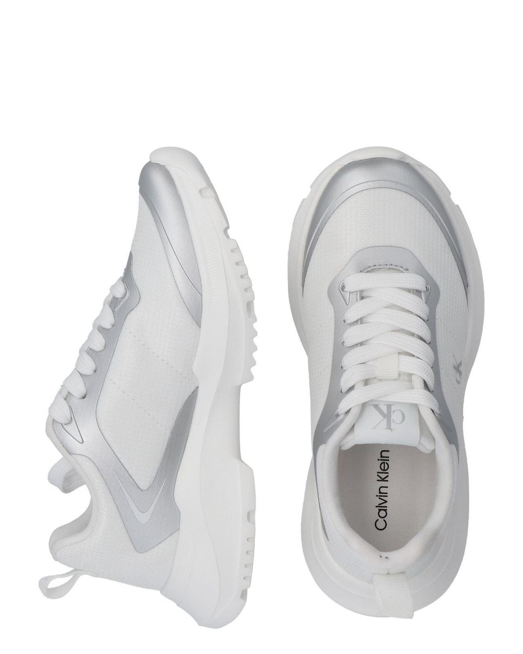 Calvin Klein Kids Signature Ck Logo Trainers in White | Lyst UK